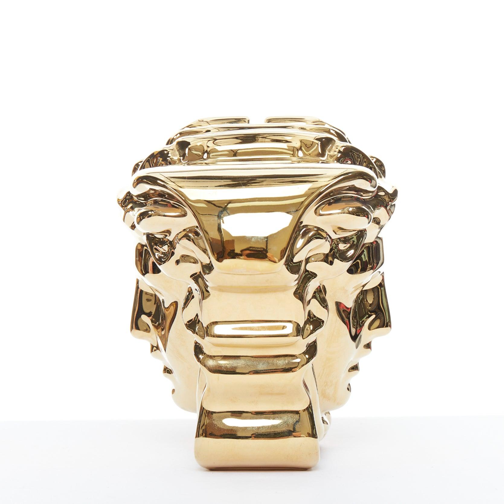 VERSACE HOME Rosenthal Break The Bank Money Box gold medusa porcelain ...