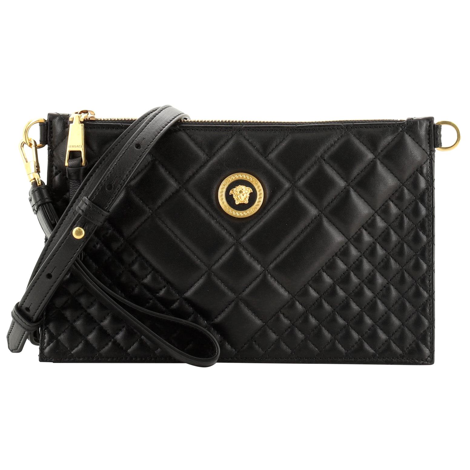 Versace Icon Flat Crossbody Bag Quilted Leather at 1stDibs | versace ...