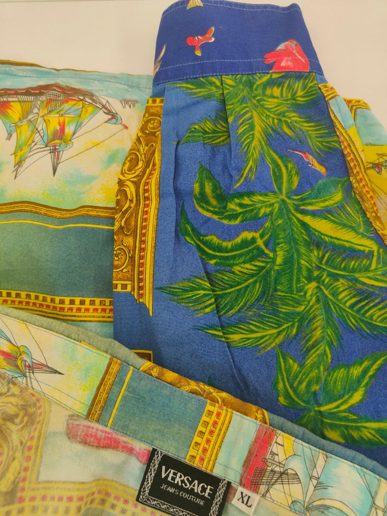 Versace iconic multicoloured cotton shirt For Sale at 1stDibs