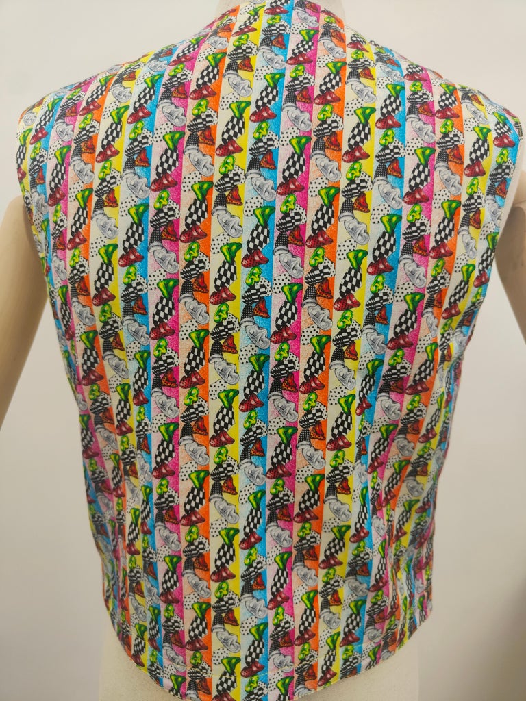 Versace iconic multicoloured cotton vest For Sale at 1stDibs