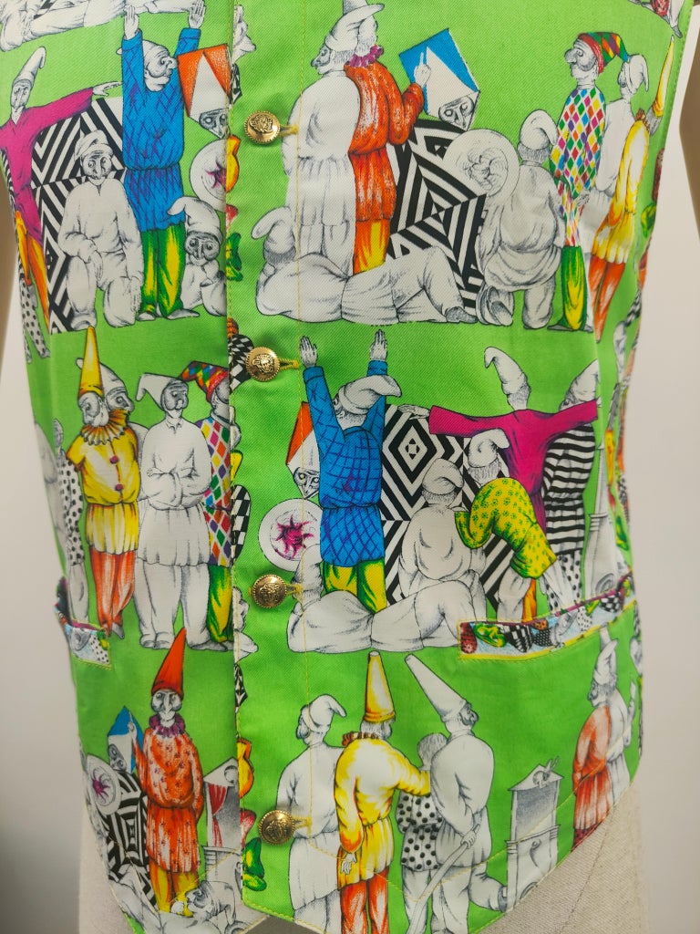 Versace iconic multicoloured cotton vest For Sale at 1stDibs