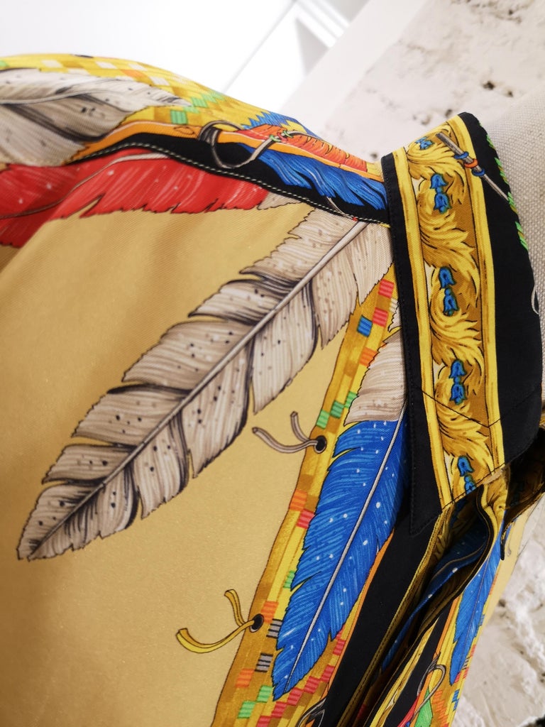 Versace Indian Silk Shirt at 1stDibs | versace native american shirt ...