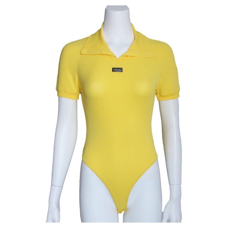 Versace Intensive Body Suit Bright Yellow Short Sleeve Sportswear ...