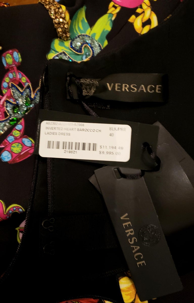 VERSACE INVERTED HEART JEWEL EMBELLISHED DRESS as seen on Naomi 40 - 4 ...