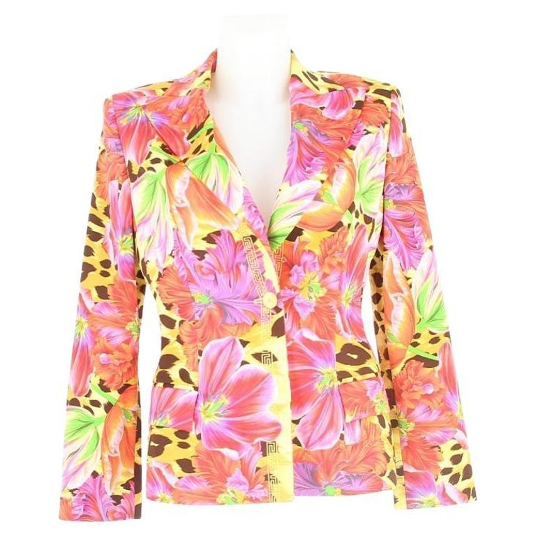Versace Jacket in Multicolor For Sale at 1stDibs