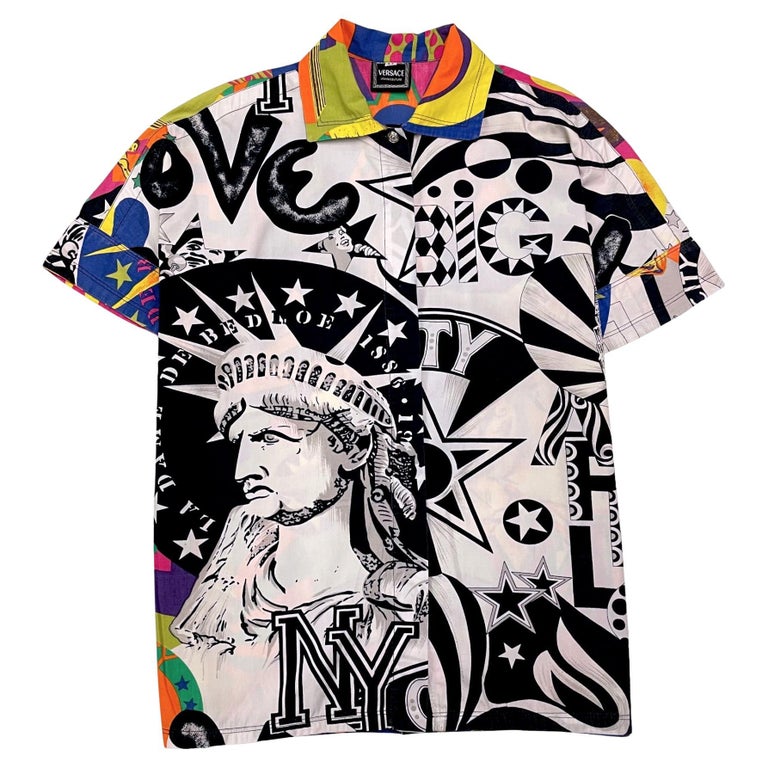 Versace Jeans Couture "New York" Shirt 1990s For Sale at 1stDibs