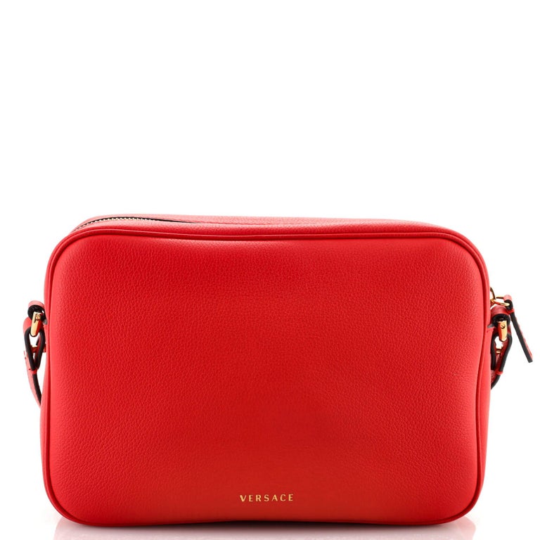 Versace La Medusa Flap Pocket Camera Bag Leather Small For Sale at 1stDibs
