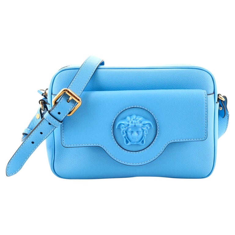 Versace La Medusa Flap Pocket Camera Bag Leather Small For Sale at 1stDibs