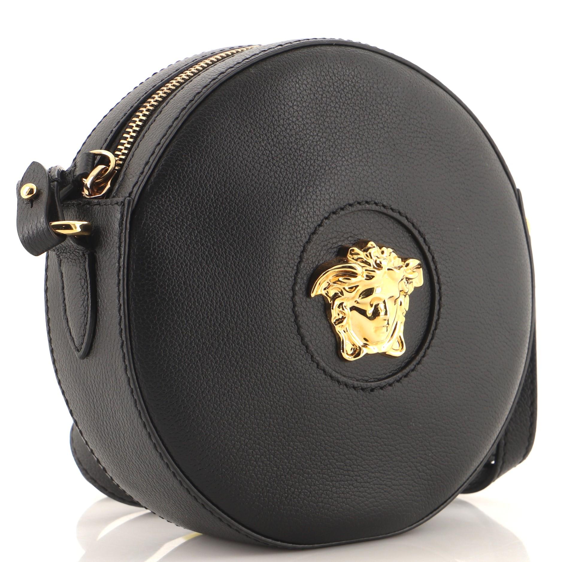 Versace La Medusa Round Camera Bag Leather Small at 1stDibs | versace ...