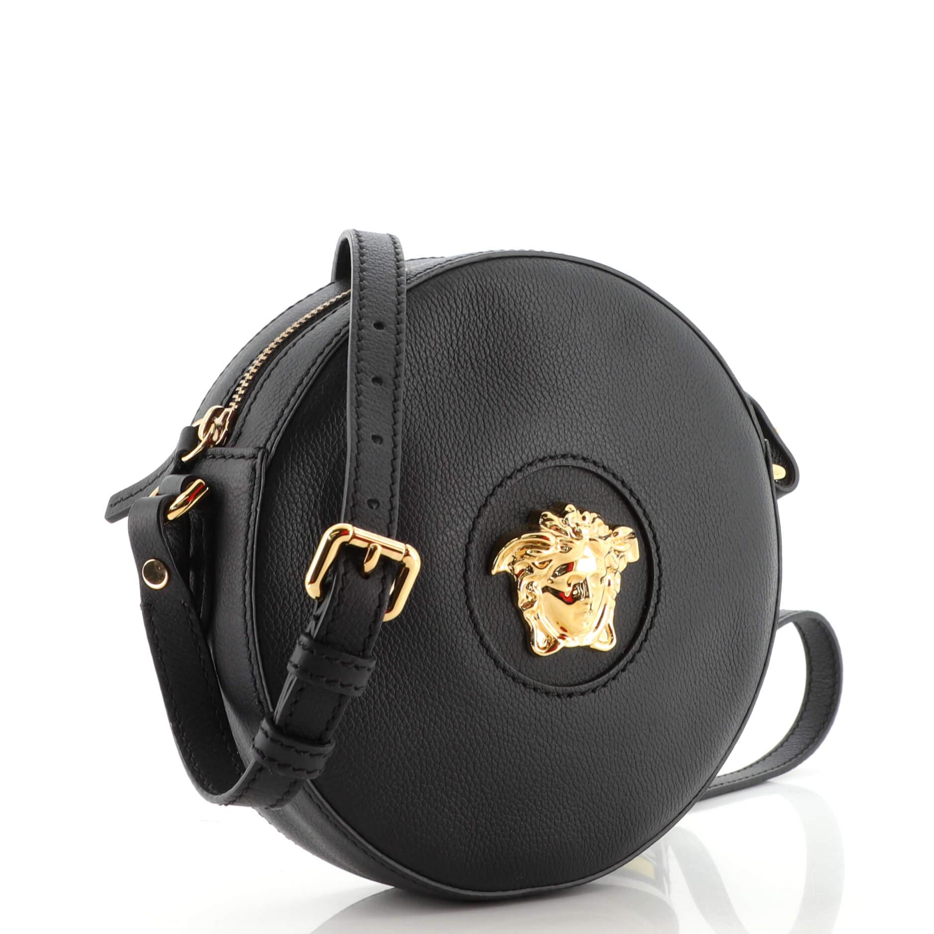 Versace La Medusa Round Camera Bag Leather Small at 1stDibs
