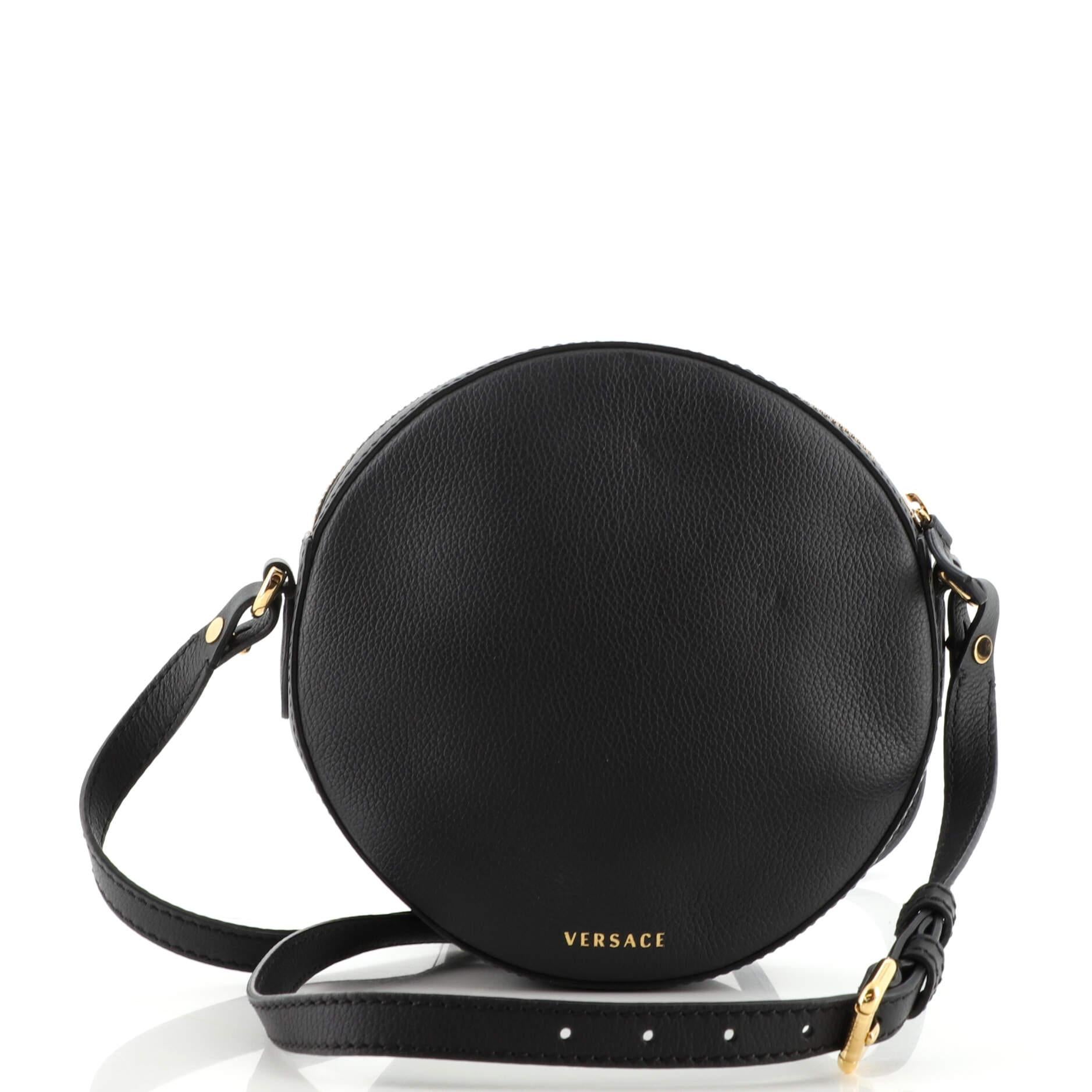 Versace La Medusa Round Camera Bag Leather Small at 1stDibs