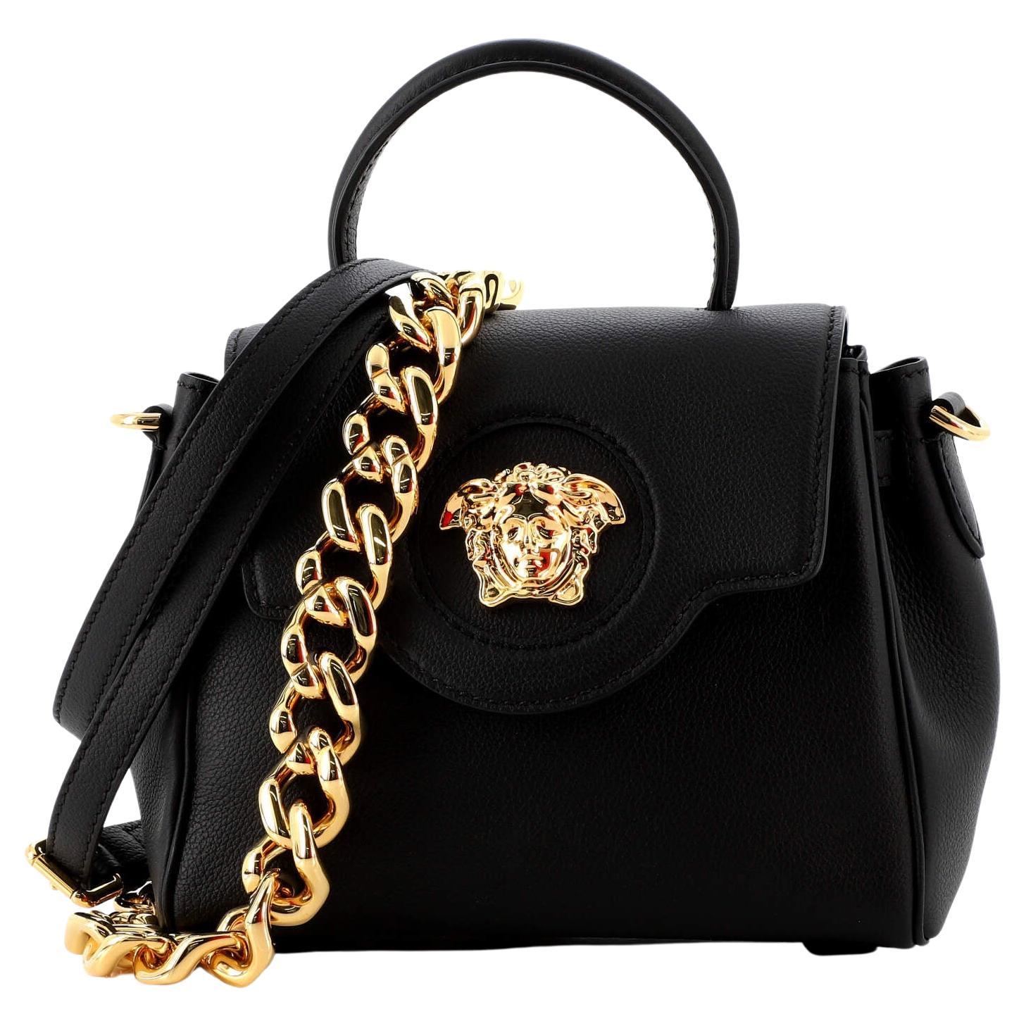 Versace La Medusa Top Handle Bag Leather Small at 1stDibs