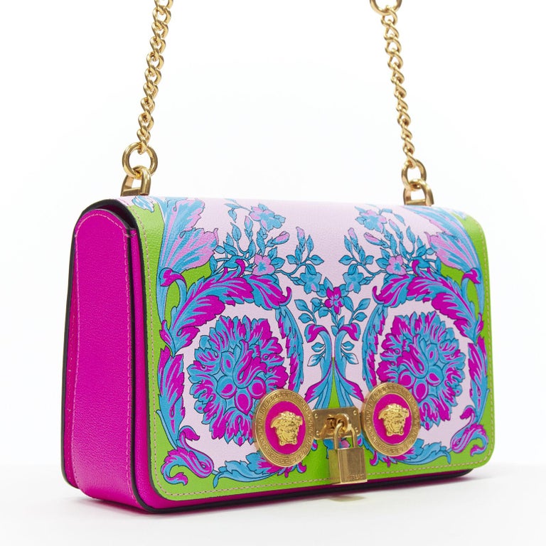 VERSACE MEDIUM ICON TECHNICOLOR BAROQUE GOLD CHAIN Bag at 1stDibs ...