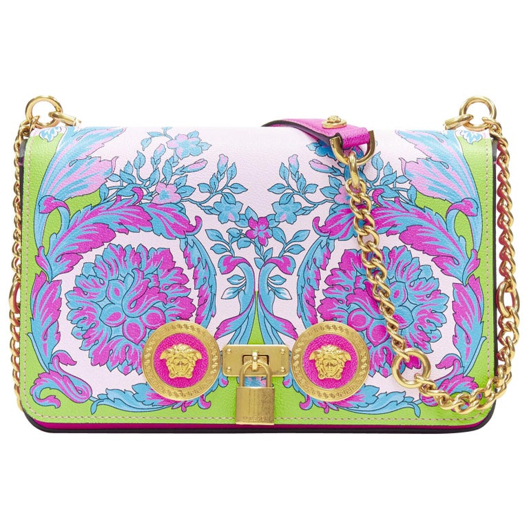 VERSACE MEDIUM ICON TECHNICOLOR BAROQUE GOLD CHAIN Bag at 1stDibs ...