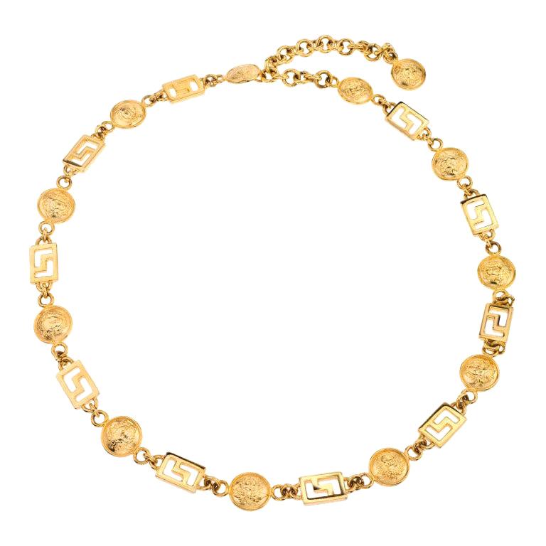 Versace Medusa and Greca Chain belt / Necklace For Sale at 1stDibs