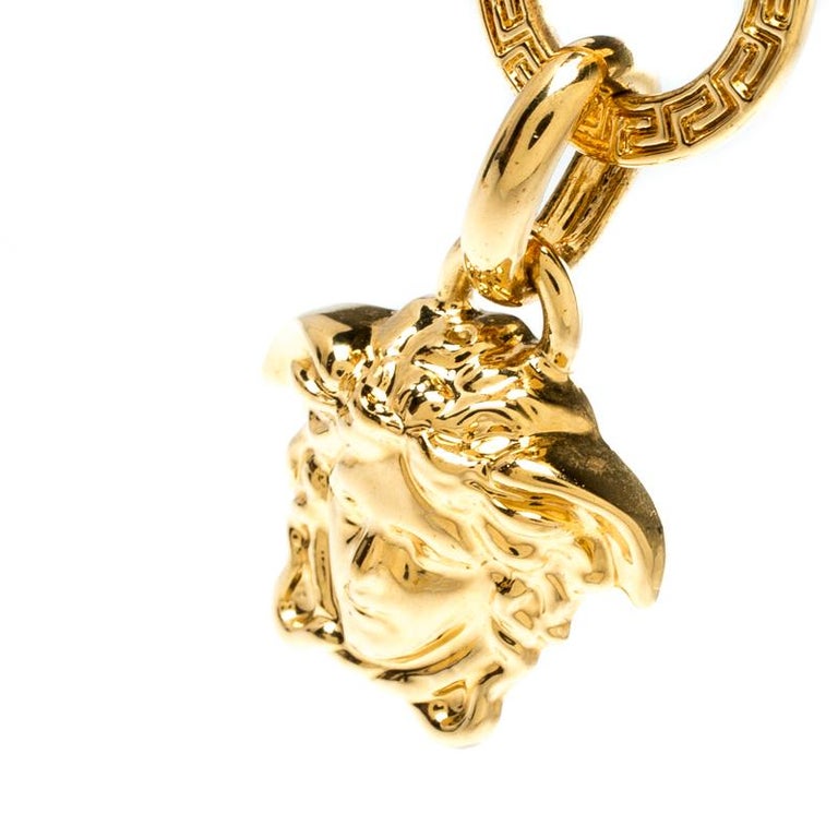 Versace Medusa Gold Tone Dangle Earrings For Sale at 1stDibs | versace ...