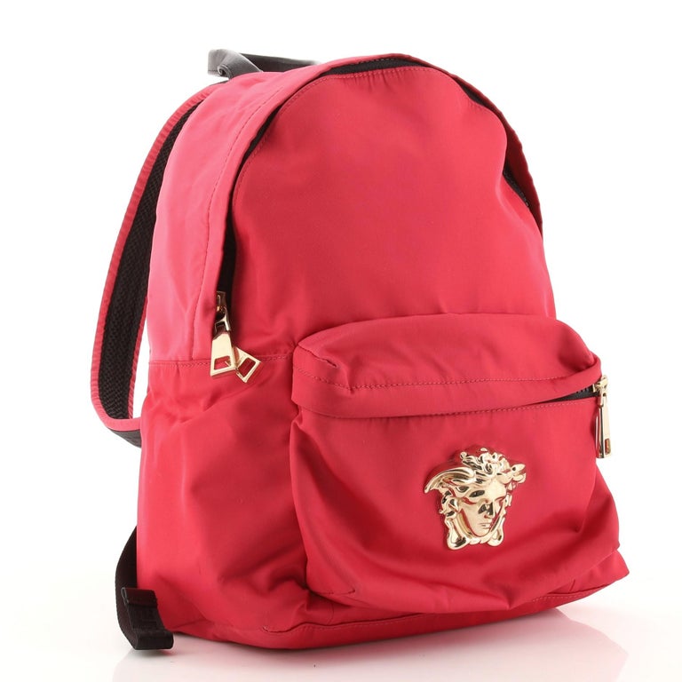 Versace Medusa Zip Backpack Nylon Small at 1stDibs