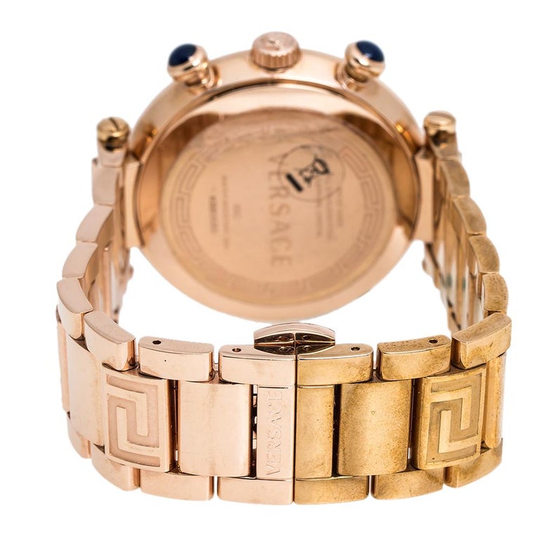 Versace Mother of Pearl Rose Gold Plated Steel Reve 68C Women's Wristwatch 40 mm at 1stDibs ...