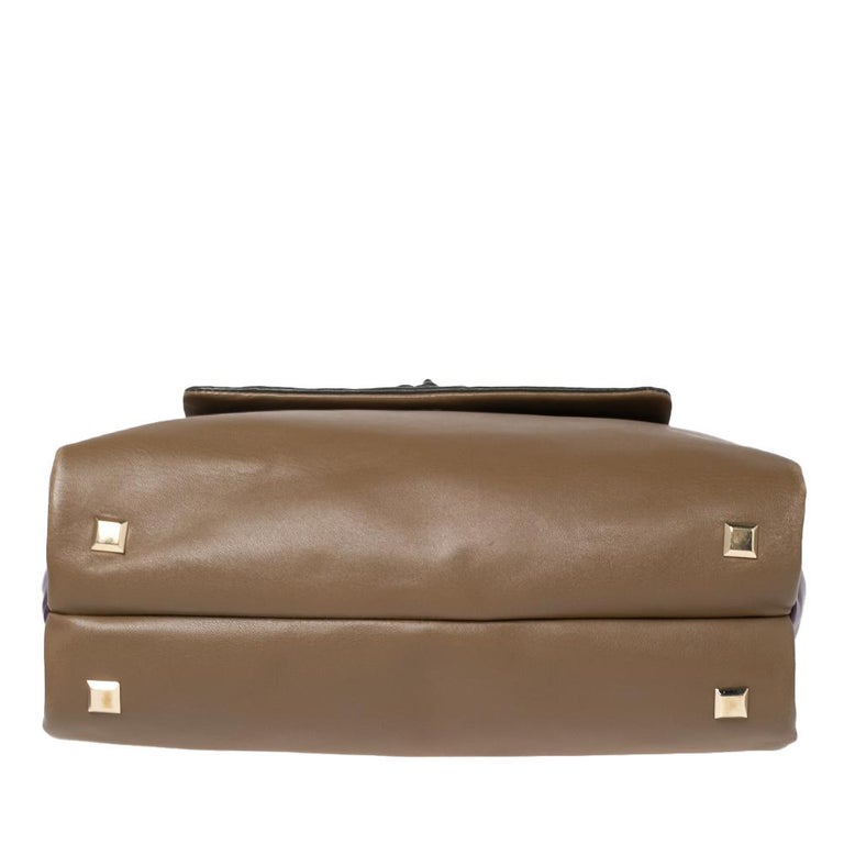 Versace Multicolor Leather Medusa Flap Top Handle Bag For Sale at 1stDibs