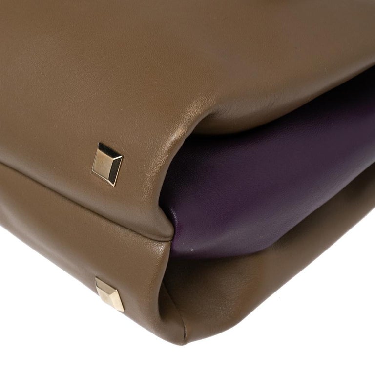 Versace Multicolor Leather Medusa Flap Top Handle Bag For Sale at 1stDibs