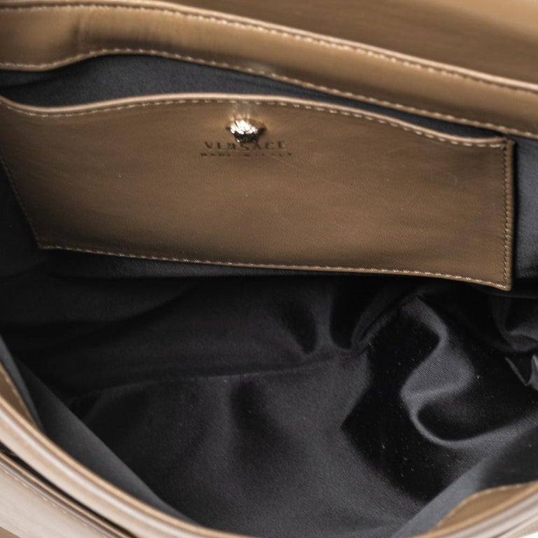 Versace Multicolor Leather Medusa Flap Top Handle Bag For Sale at 1stDibs