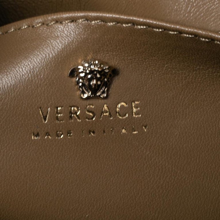 Versace Multicolor Leather Medusa Flap Top Handle Bag For Sale at 1stDibs