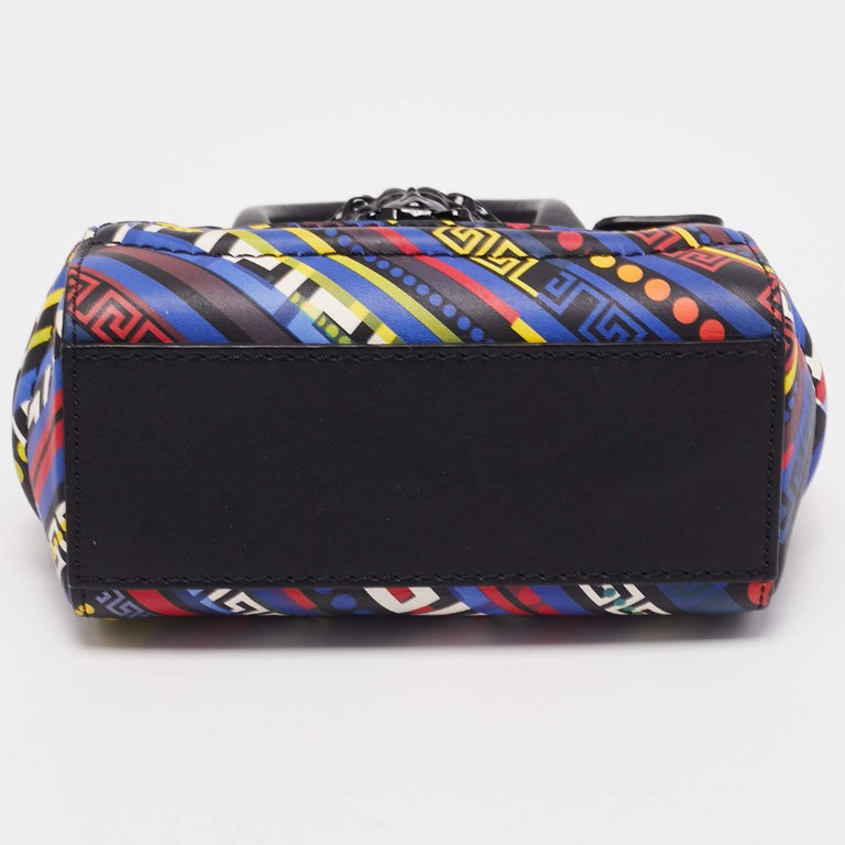Versace Multicolor Leather Mini Medusa Empire Tote For Sale at 1stDibs
