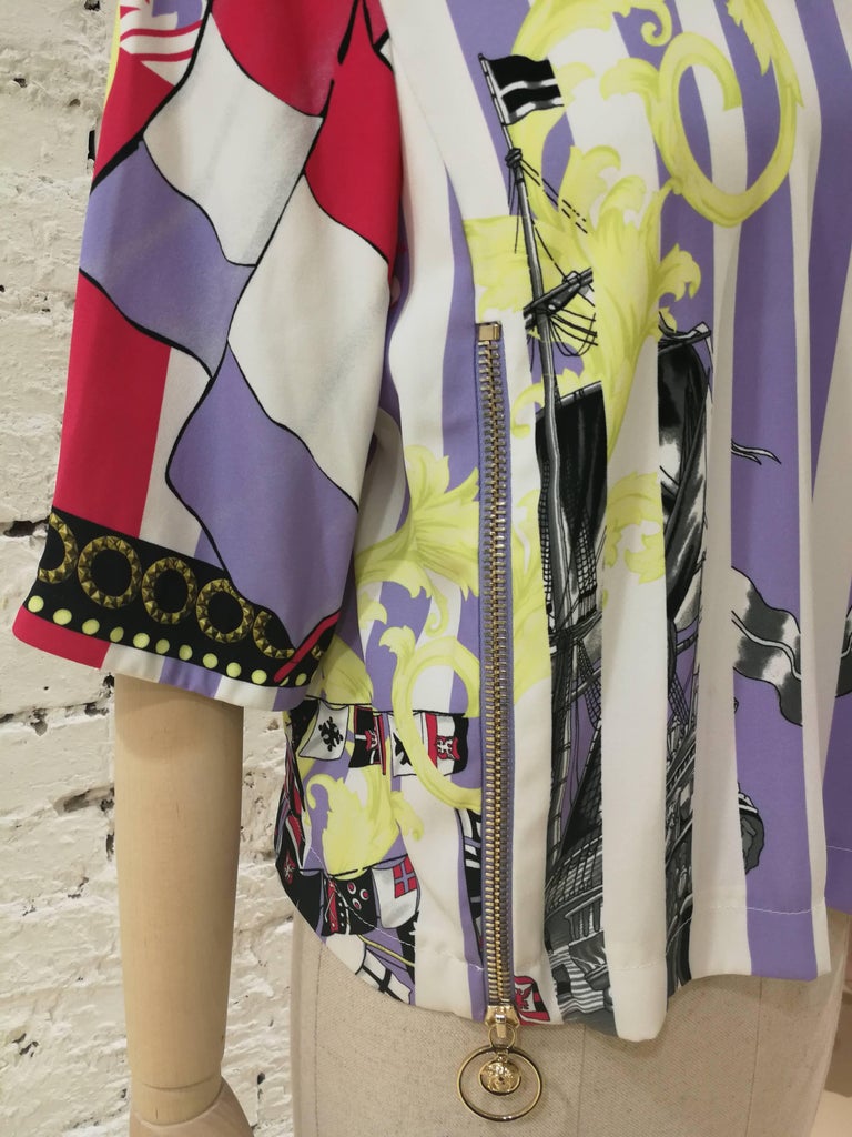 Versace multicoloured Blouse For Sale at 1stDibs