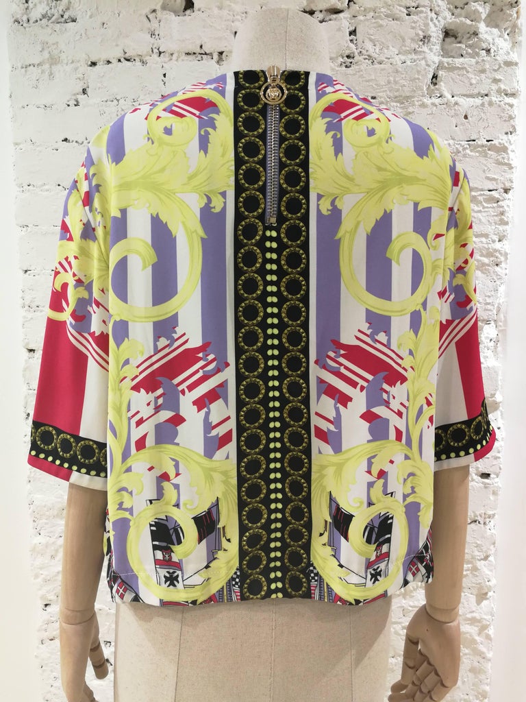 Versace multicoloured Blouse For Sale at 1stDibs
