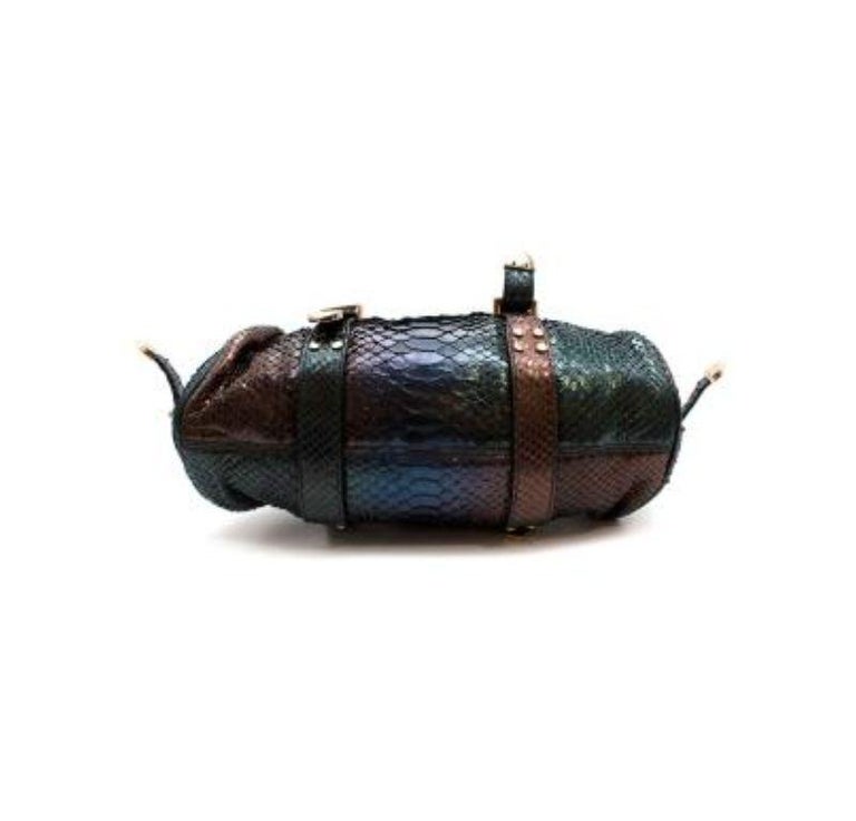 Versace Multicoloured Python Vintage Tote For Sale at 1stDibs