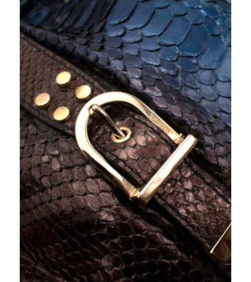 Versace Multicoloured Python Vintage Tote For Sale at 1stDibs