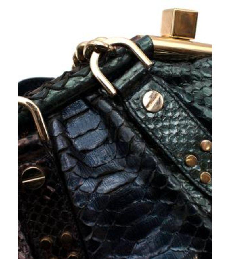 Versace Multicoloured Python Vintage Tote For Sale at 1stDibs