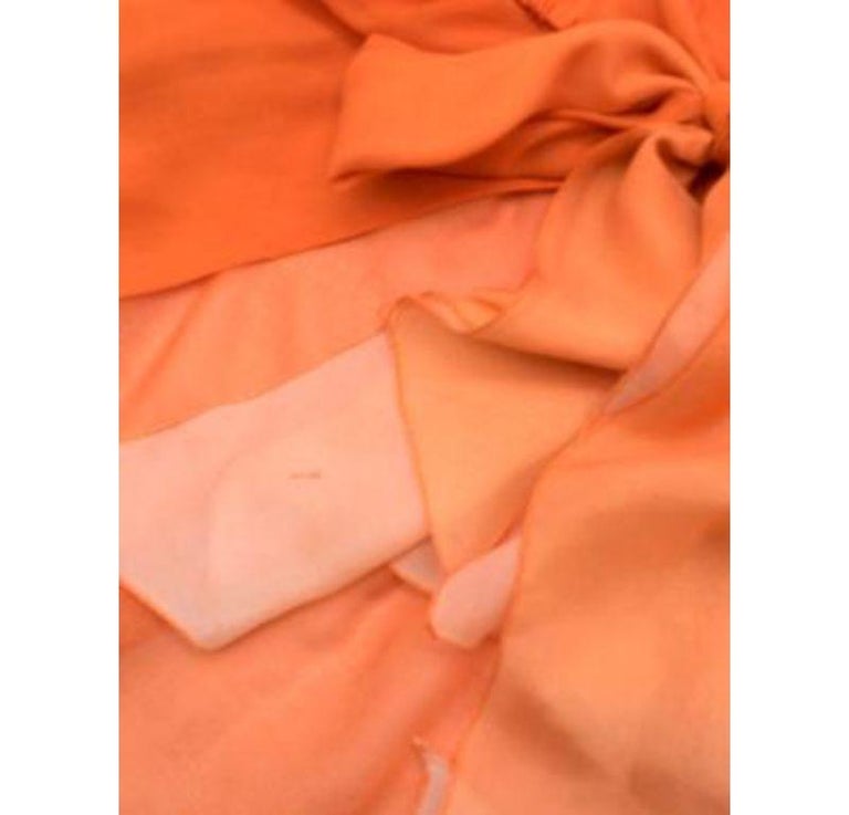 Versace Orange Silk Off-shoulder Top For Sale at 1stDibs