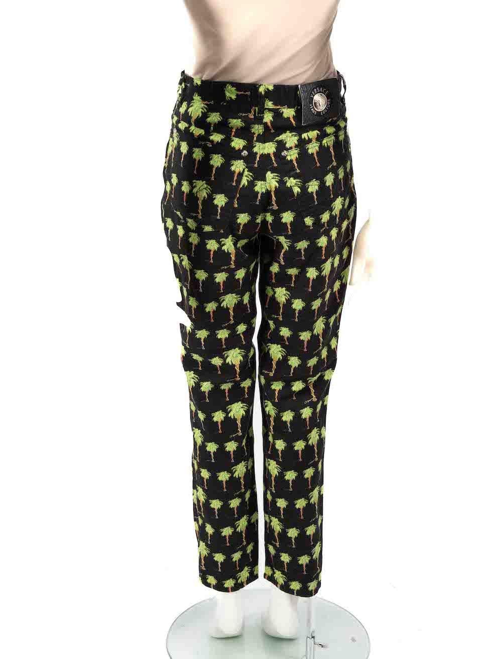 Versace Palm Tree Lightweight Denim Jeans Size L For Sale at 1stDibs