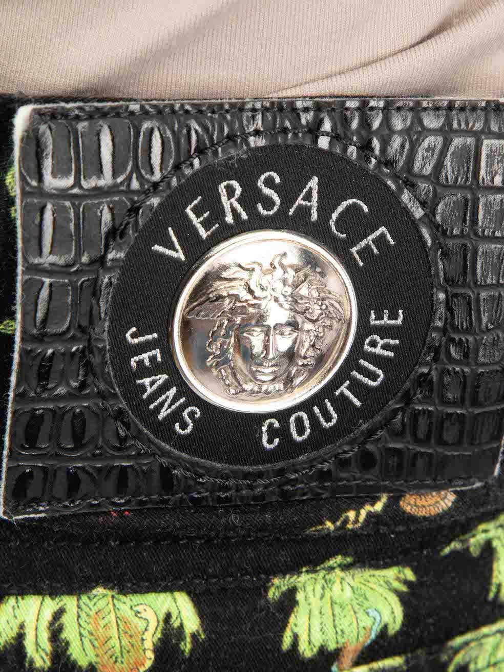 Versace Palm Tree Lightweight Denim Jeans Size L For Sale at 1stDibs