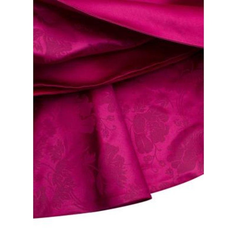 Versace Pink Silk Vintage Strapless Dress For Sale at 1stDibs