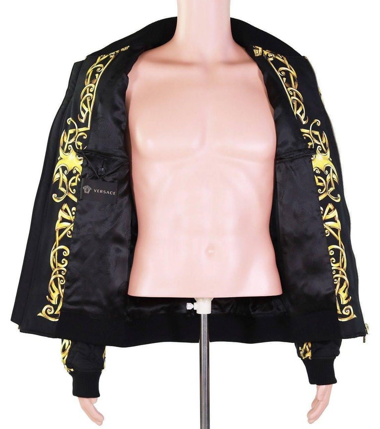 Versace Quilted 100% Silk Bomber Jacket For Men at 1stDibs | versace ...