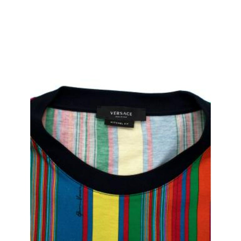 Versace Rainbow Panelled Oversize T-shirt For Sale at 1stDibs