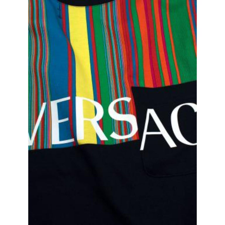 Versace Rainbow Panelled Oversize T-shirt For Sale at 1stDibs