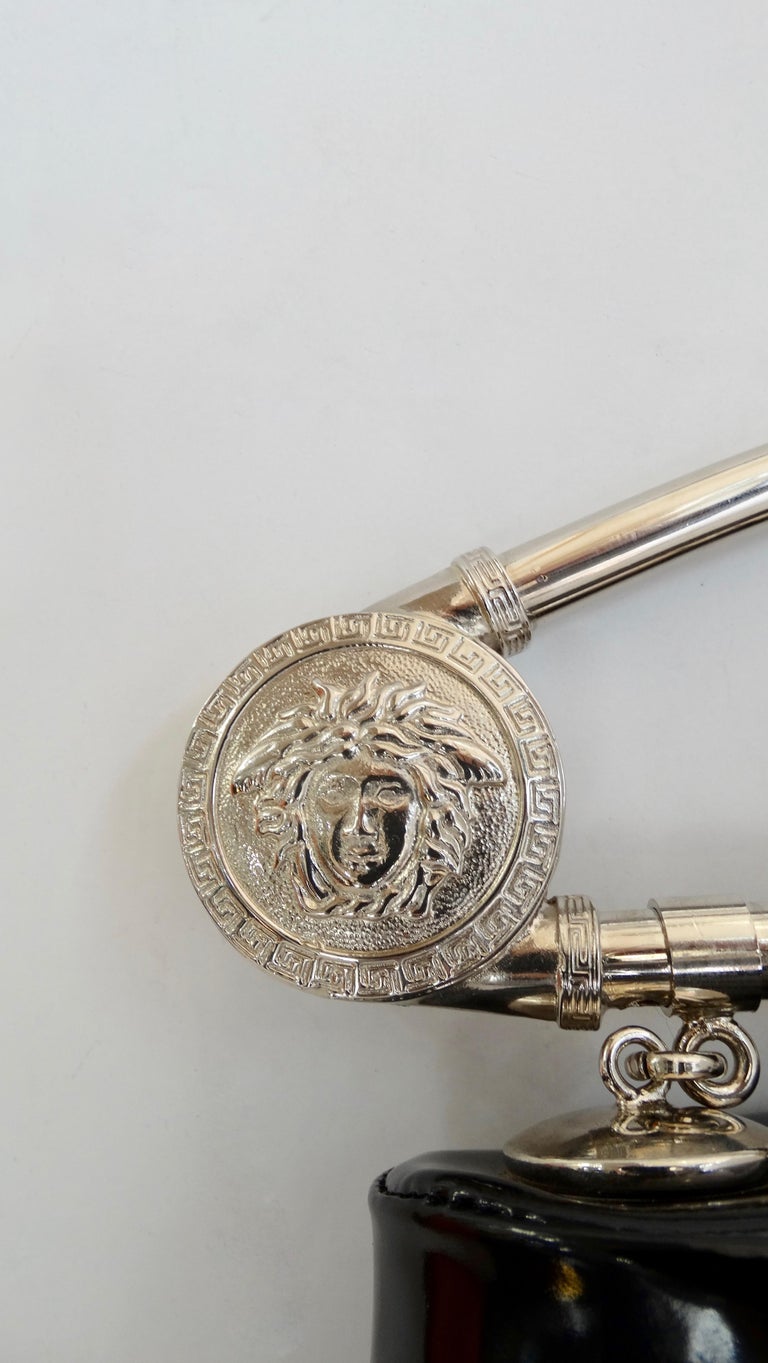 Versace Rare Spring 1994 Black Patent Leather Safety Pin Bag at 1stDibs ...