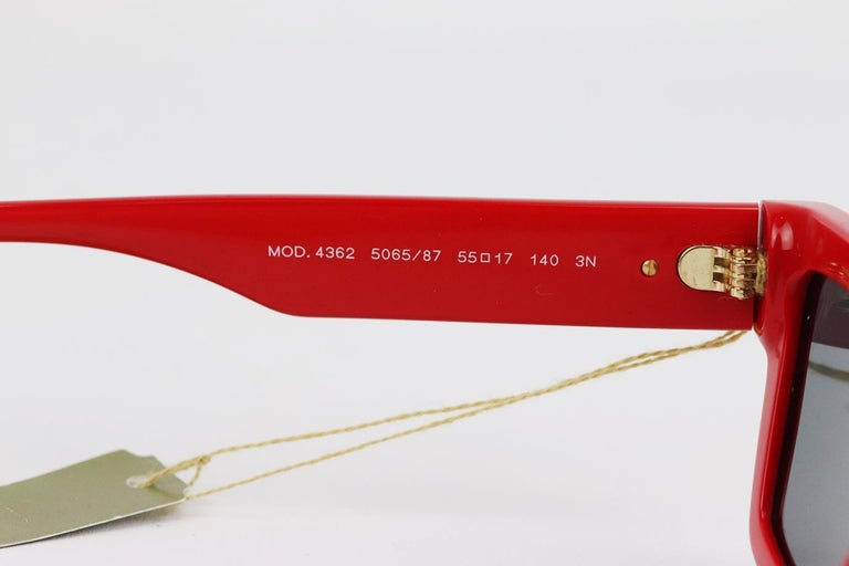 Versace Rectangle Frame Acetate Sunglasses For Sale at 1stDibs