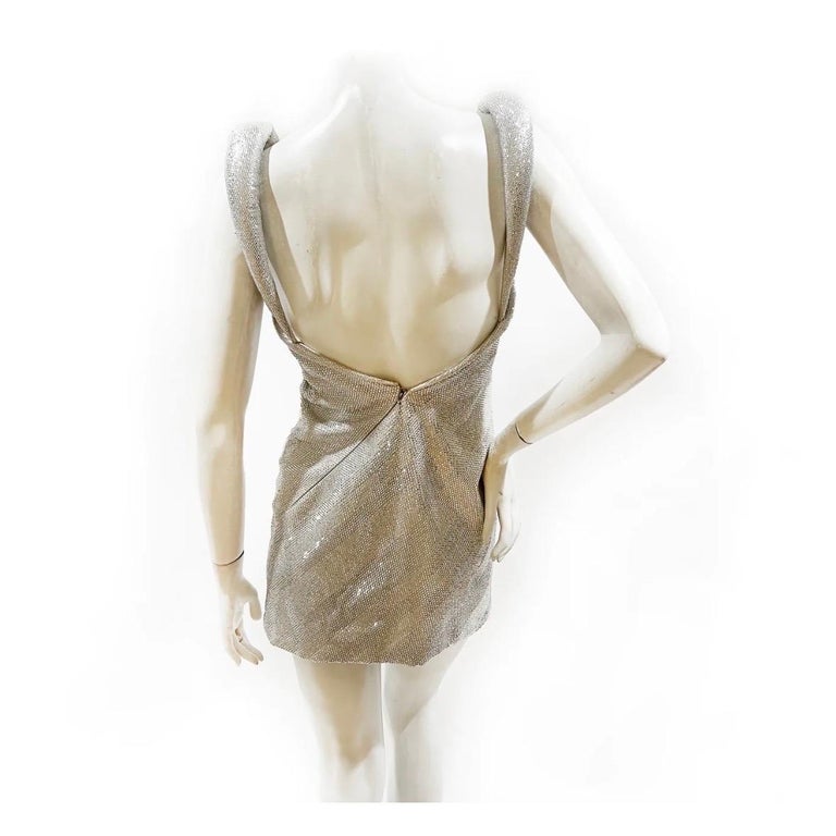 Versace Rhinestone Mini Dress Fall2020 For Sale at 1stDibs