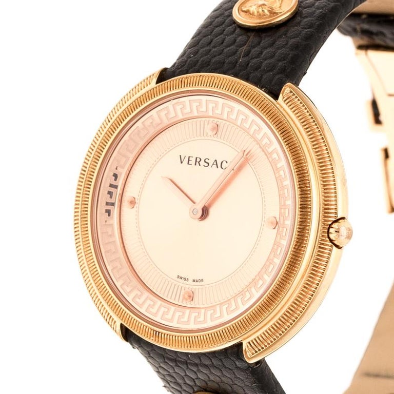 Versace Rose Gold Plated stainless Steel Thea VA7 Women's Wristwatch 39 ...