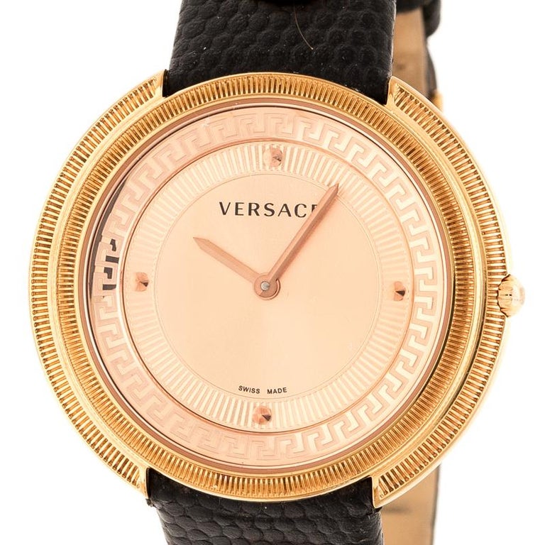 Versace Rose Gold Plated stainless Steel Thea VA7 Women's Wristwatch 39 ...