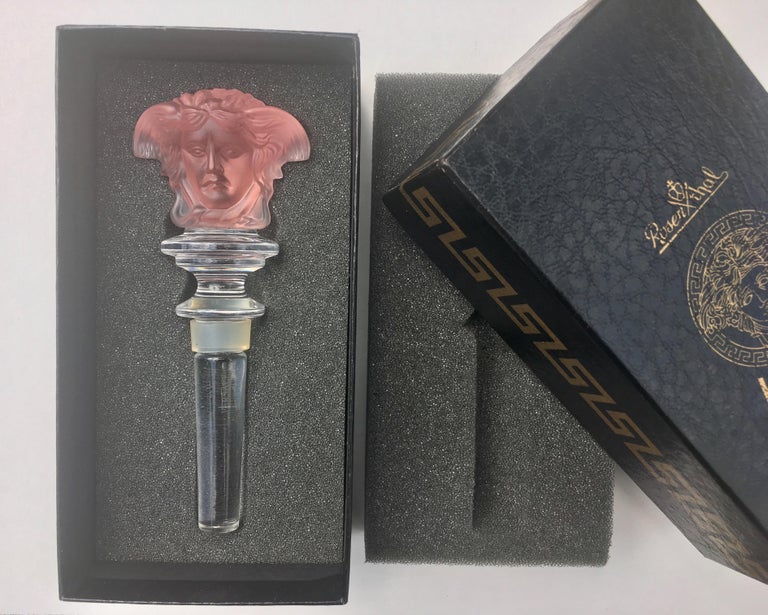 Versace Rosenthal Crystal Medusa Wine Bottle Stopper at 1stDibs ...