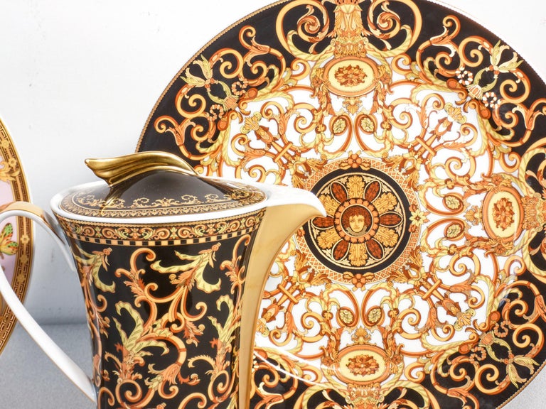 Versace Rosenthal Studio Linie, Set of Six Plates and Six Coffee Pots ...