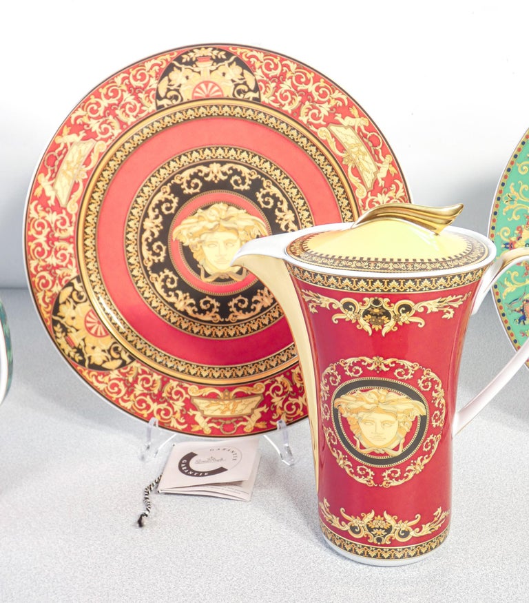 Versace Rosenthal Studio Linie, Set of Six Plates and Six Coffee Pots ...