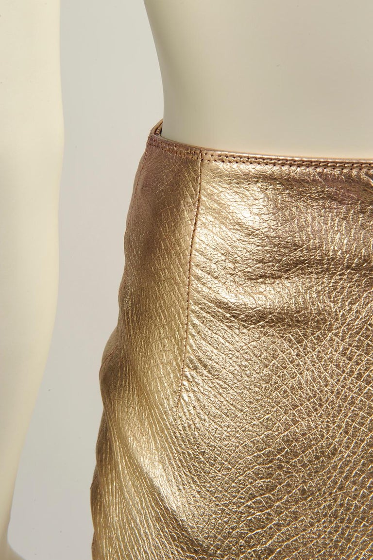 Versace Runway Lizard-Effect Leather Mini Skirt, Fall-Winter 1994-1995 ...
