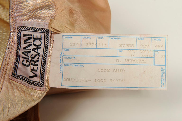 Versace Runway Lizard-Effect Leather Mini Skirt, Fall-Winter 1994-1995 ...