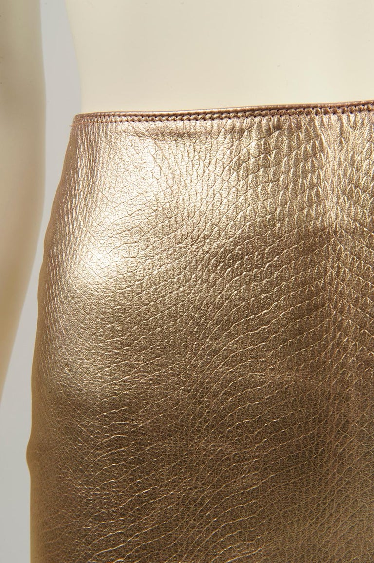 Versace Runway Lizard-Effect Leather Mini Skirt, Fall-Winter 1994-1995 ...